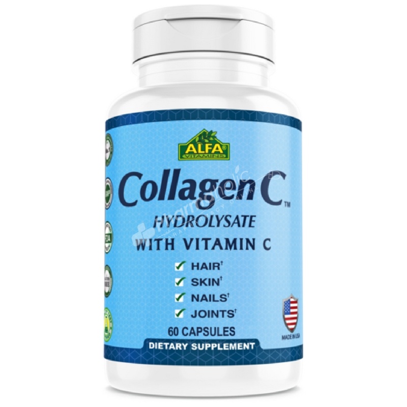 Alfa Collagen C Hydrolysate with Vitamin C - 60capsules - Pharmacoline